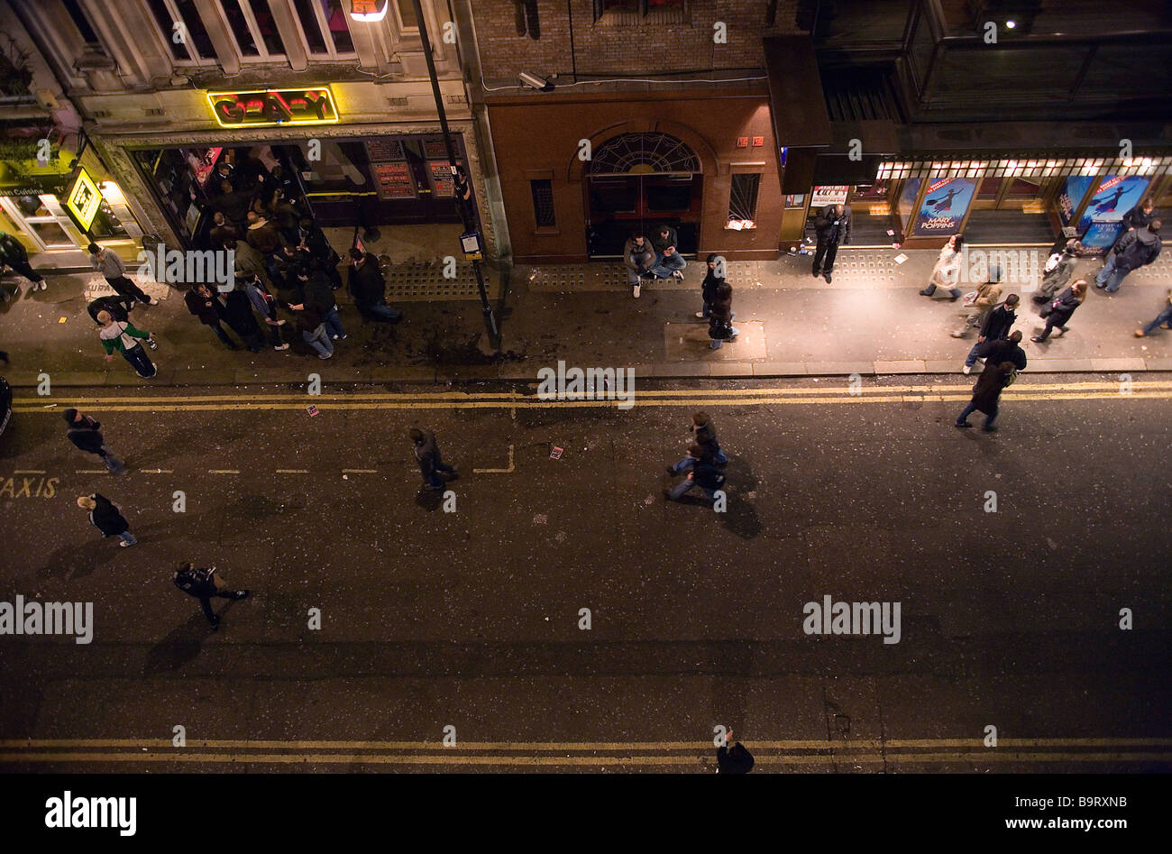 Pedestrians in Soho, London, at night Stock Photo - Alamy