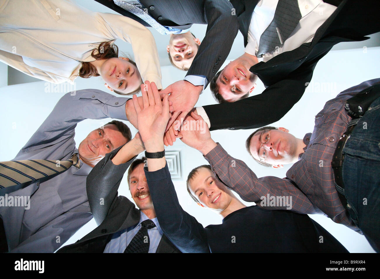 friends circle with hands 2 Stock Photo - Alamy