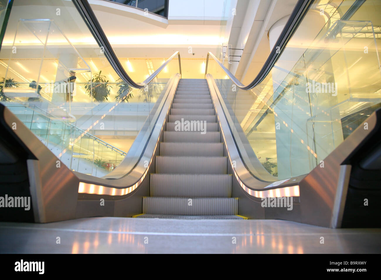 shop escalator 3 Stock Photo - Alamy