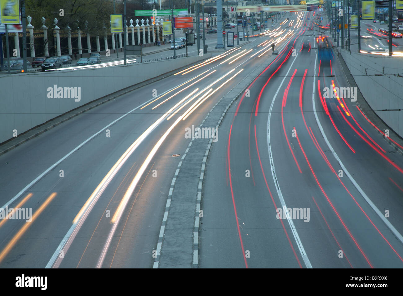 Car tail lights winding hi-res stock photography and images - Alamy