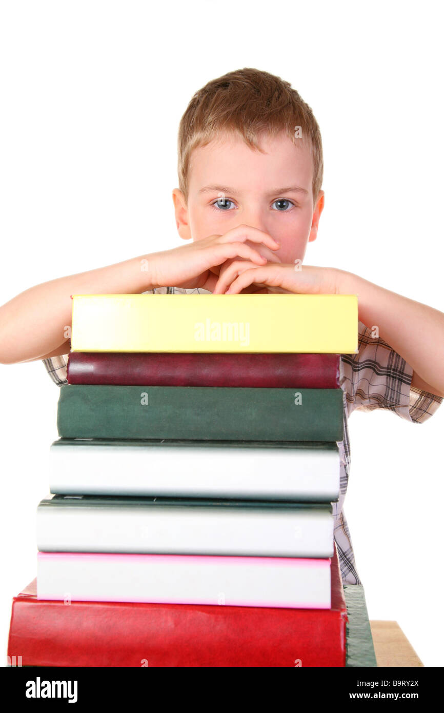 boy with books Stock Photo - Alamy