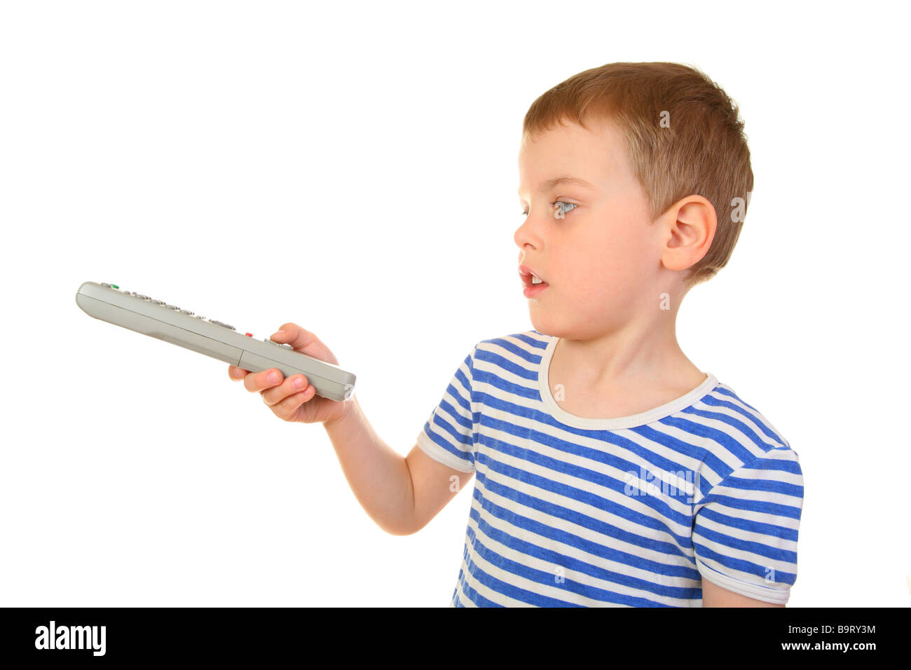 boy with remote control profile Stock Photo - Alamy