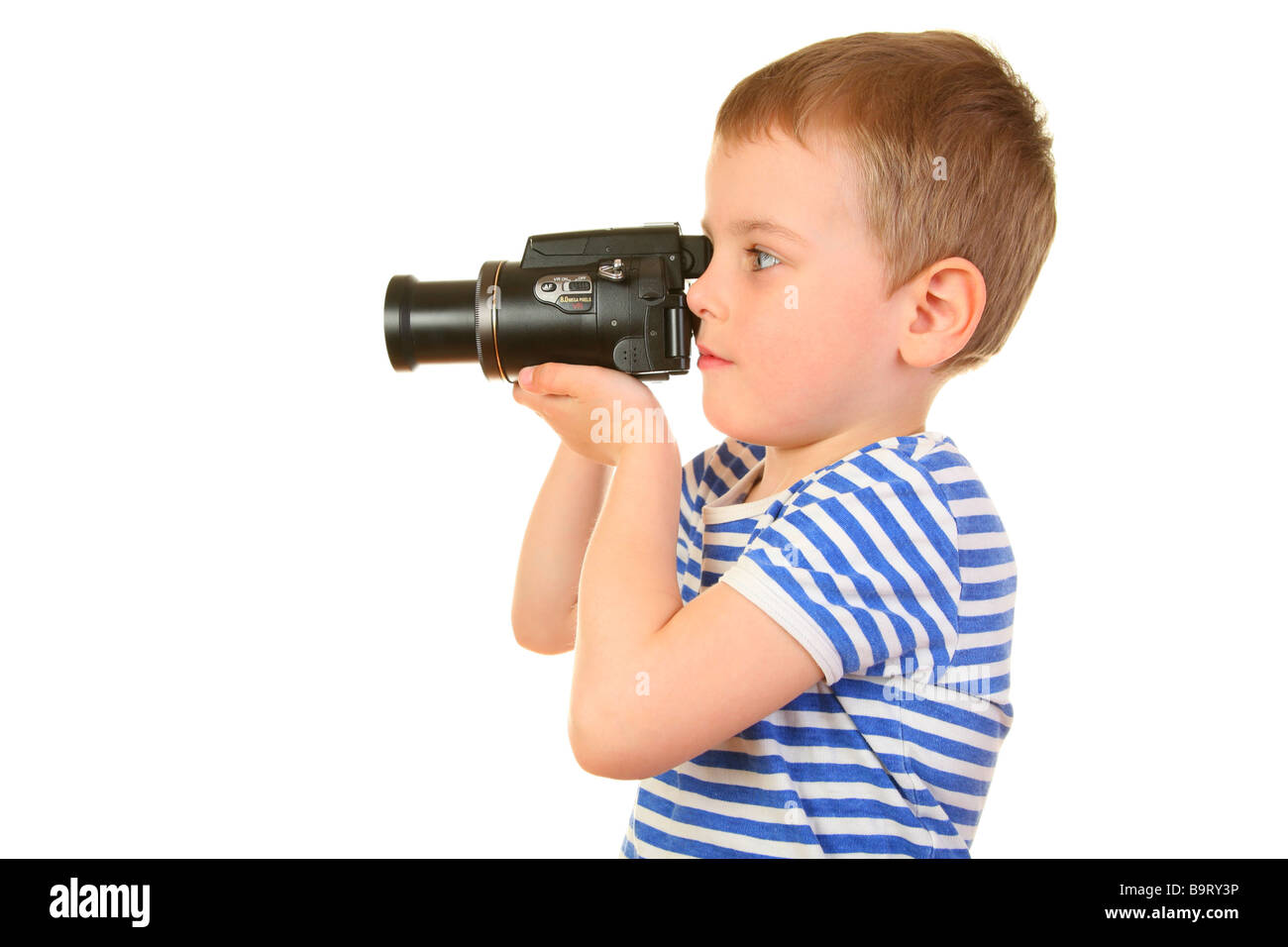 boy with camera profile Stock Photo - Alamy