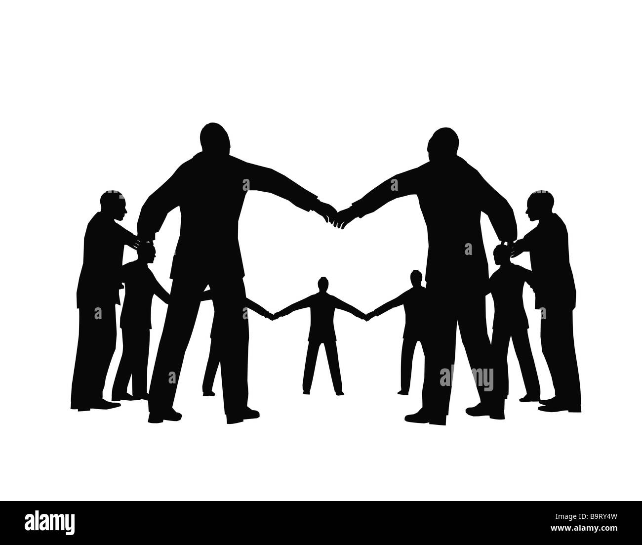 3 men silhouette Black and White Stock Photos & Images - Alamy
