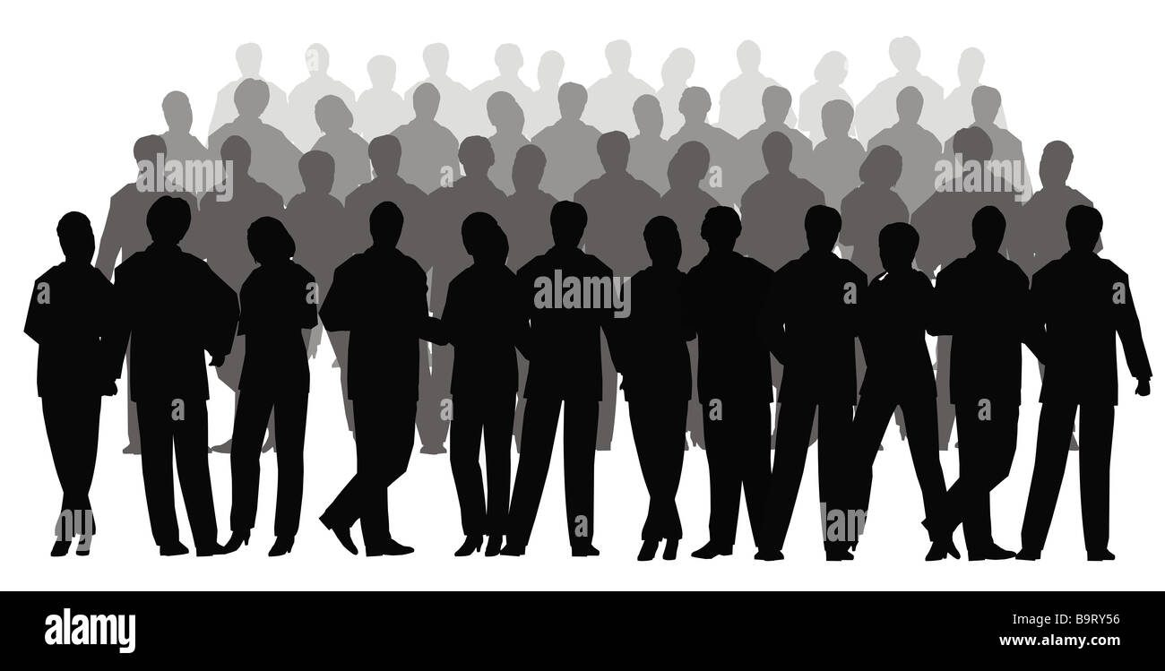 business crowd vector Stock Photo - Alamy