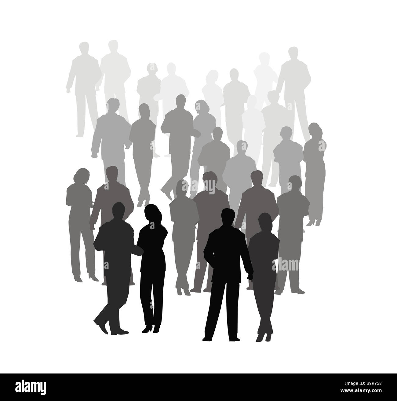 Worker crowd Cut Out Stock Images & Pictures - Alamy