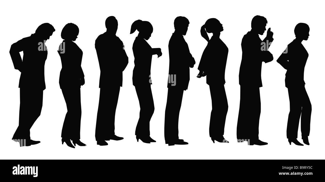 Lineup silhouette Cut Out Stock Images & Pictures - Alamy