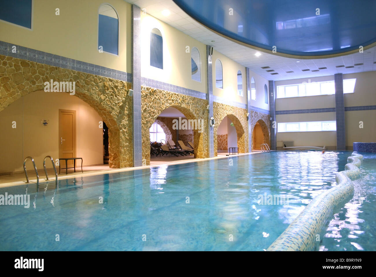 Roofed swimming pool hi-res stock photography and images - Alamy