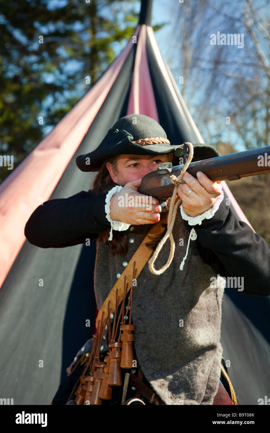 Armed Border reivers; Andrew (MR) holding 16th century medieval ...