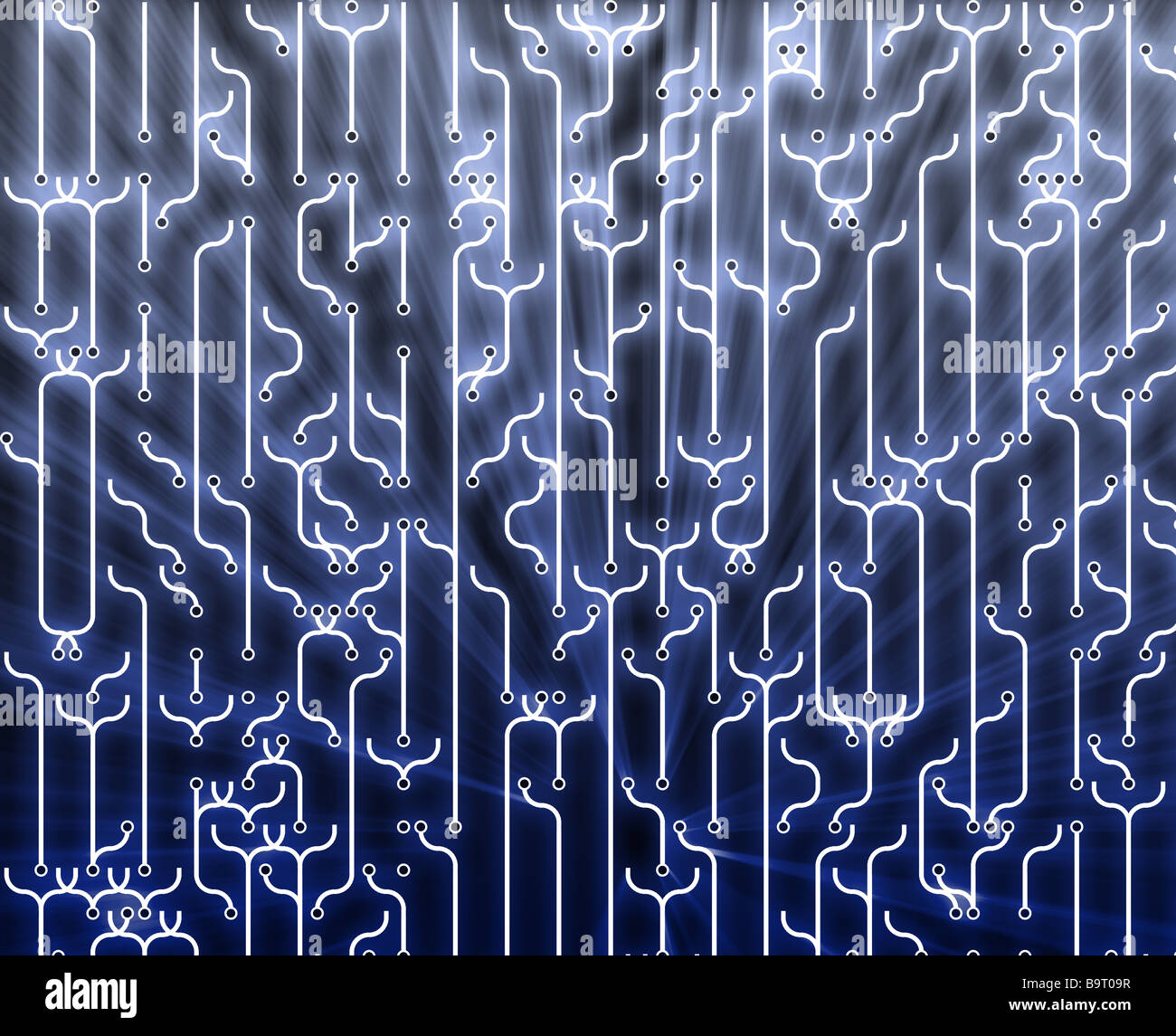 Abstract wallpaper illustration of electronic circuitry patterns Stock ...