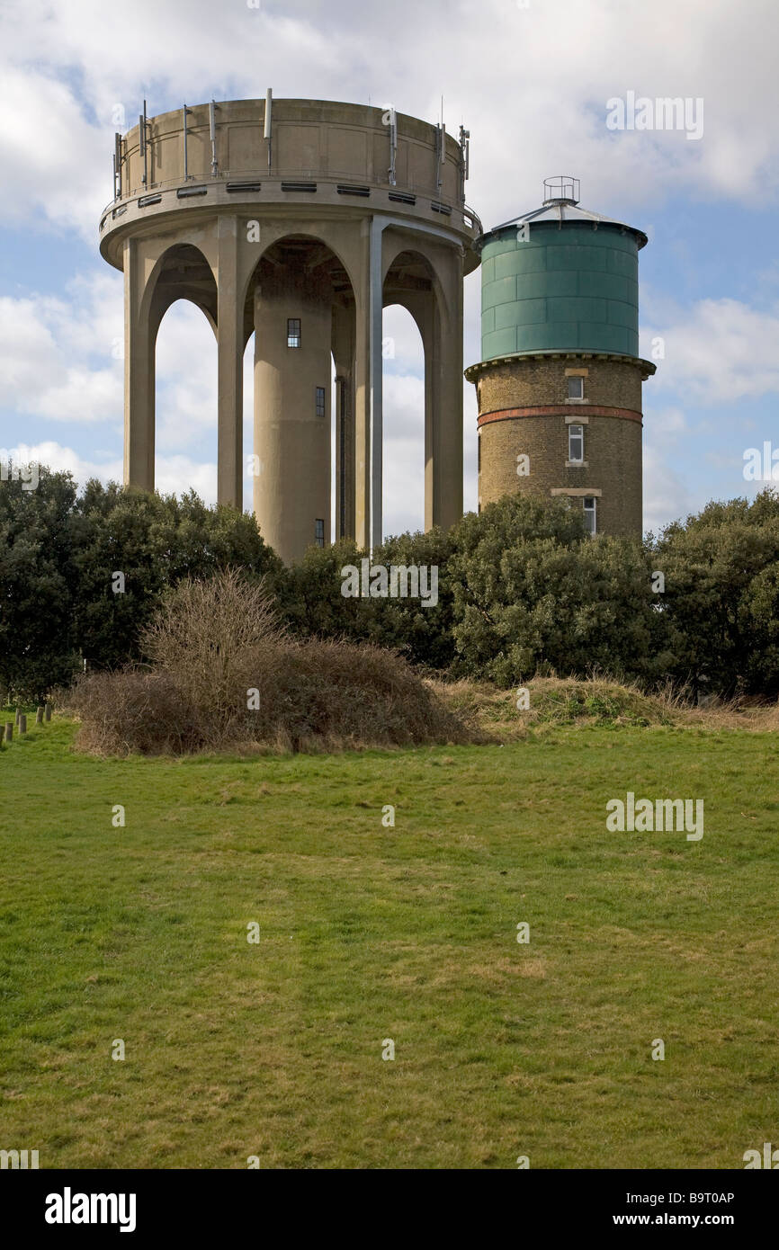 Old and new water towers Southwold Suffolk England Stock Photo - Alamy