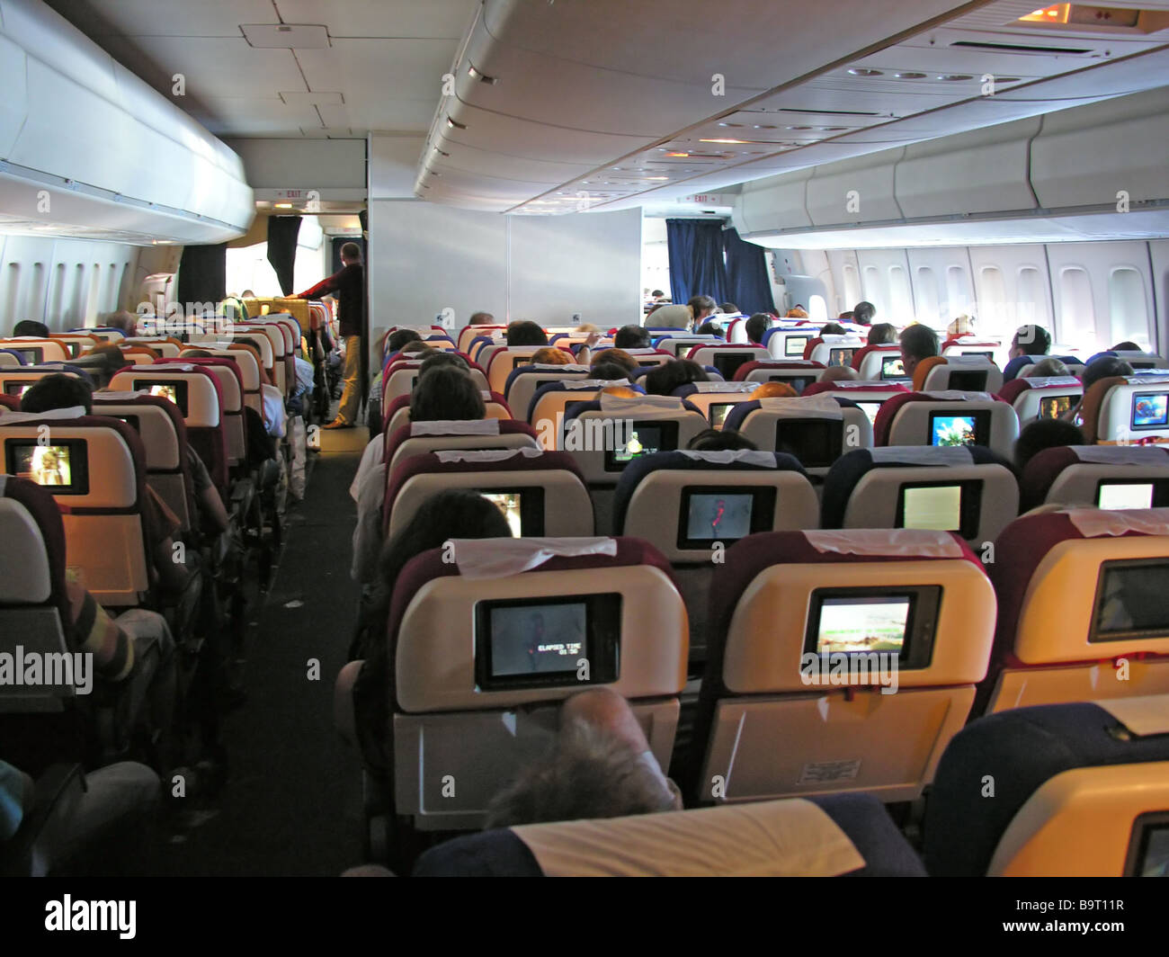 plane interior with chairs Stock Photo - Alamy