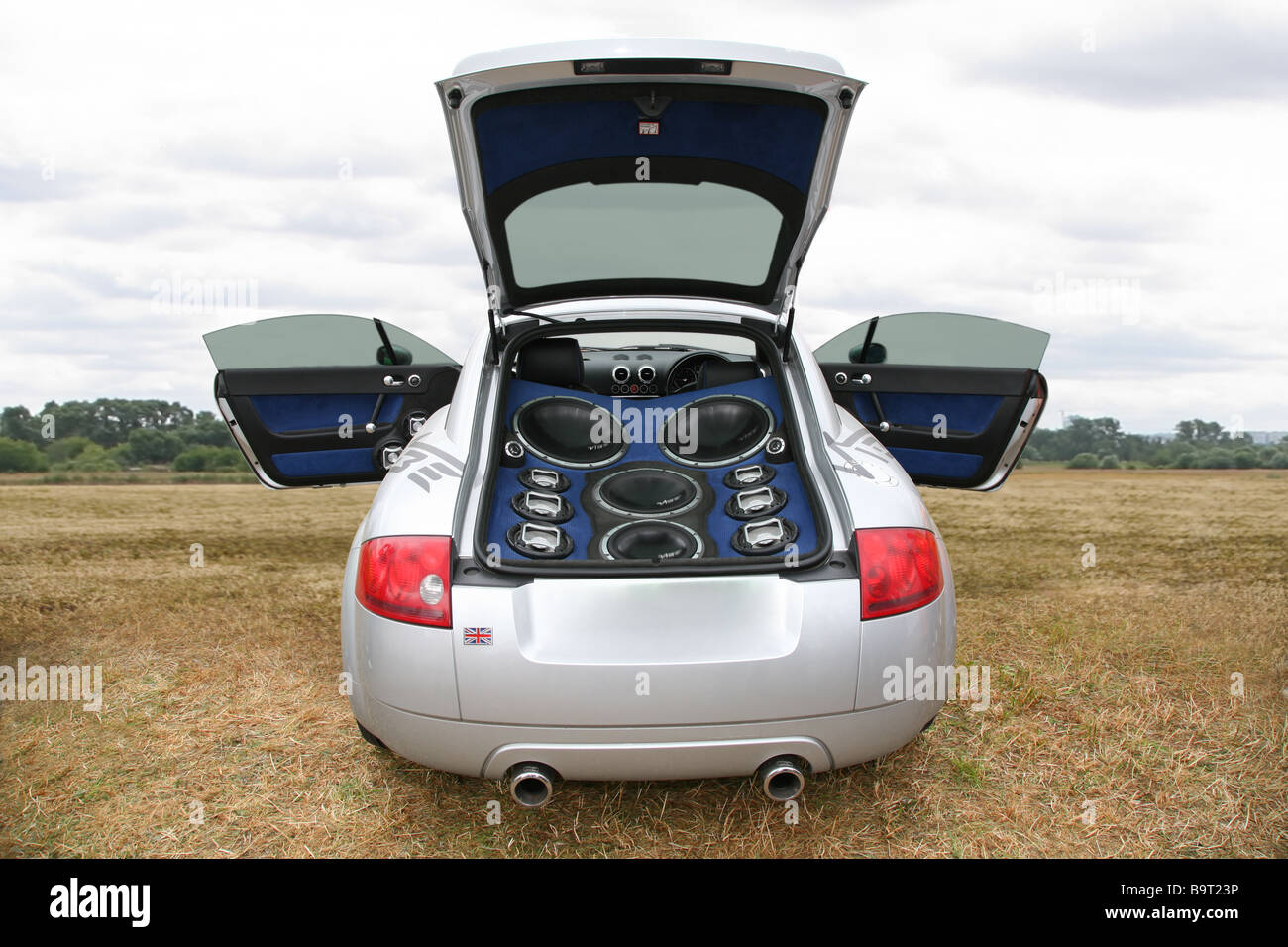 musical automobile on to the meadow Stock Photo - Alamy