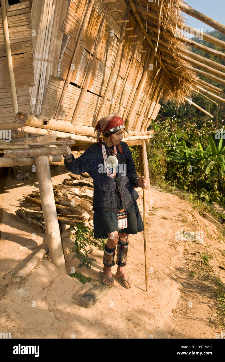 Woman the akha tribe in traditional dress hi-res stock photography and ...