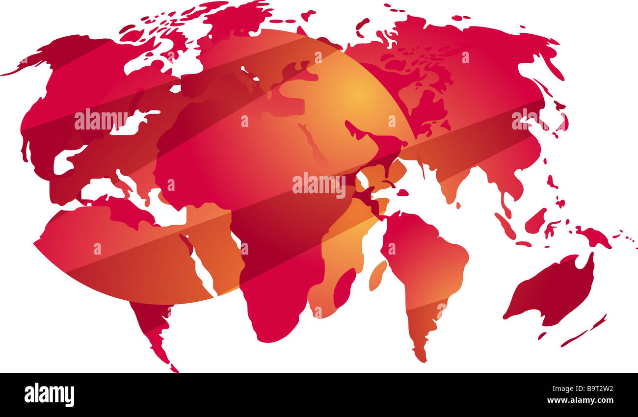 Abstract design of international maps and globe Stock Photo - Alamy