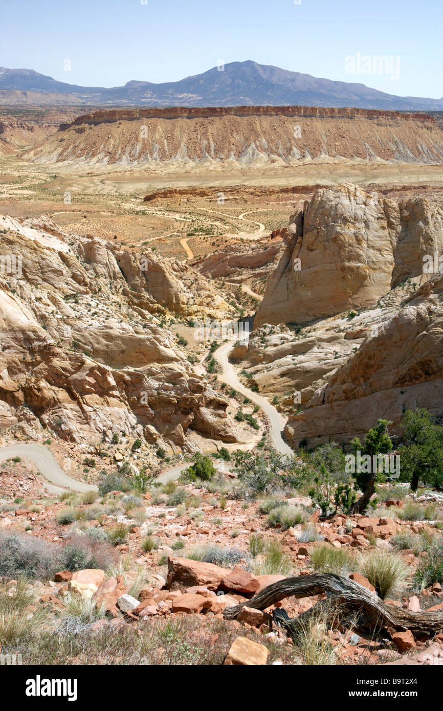Burr Trail Switchbacks in Capitol Reef Nation Park Utah USA Stock Photo ...