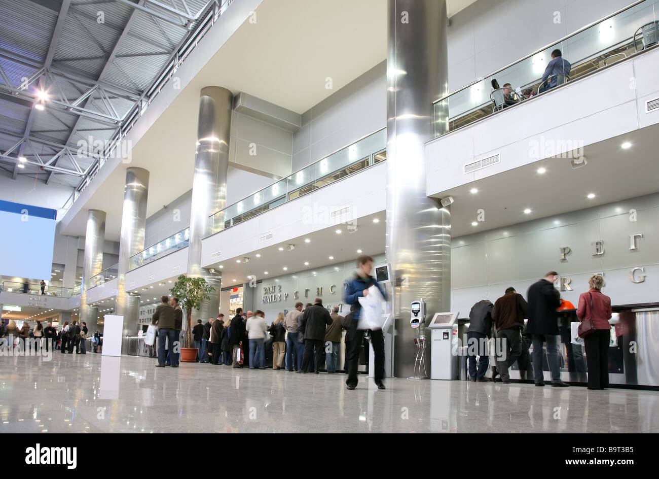 Hall in exhibition center Stock Photo - Alamy