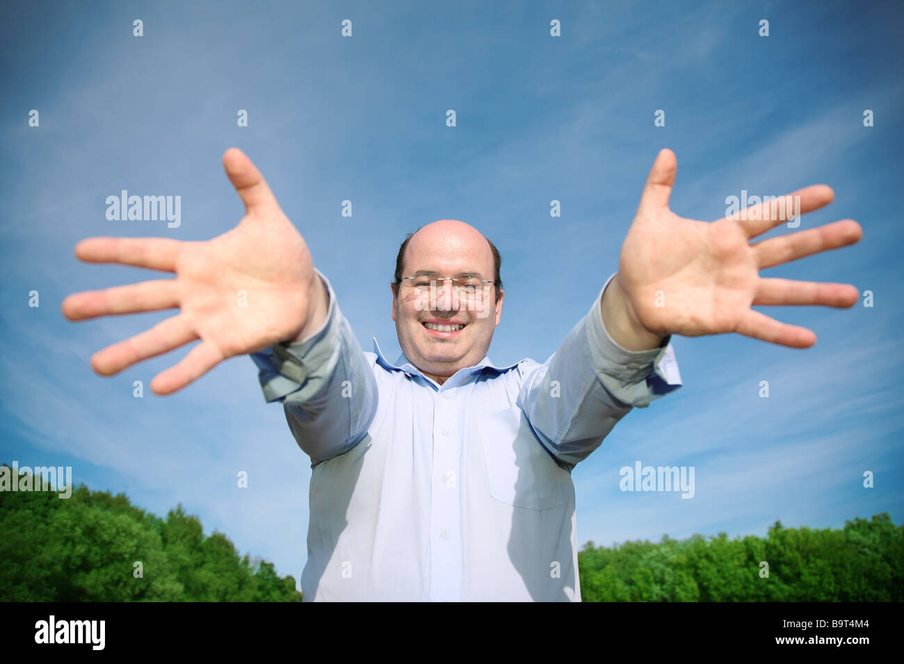 man hands forward Stock Photo - Alamy