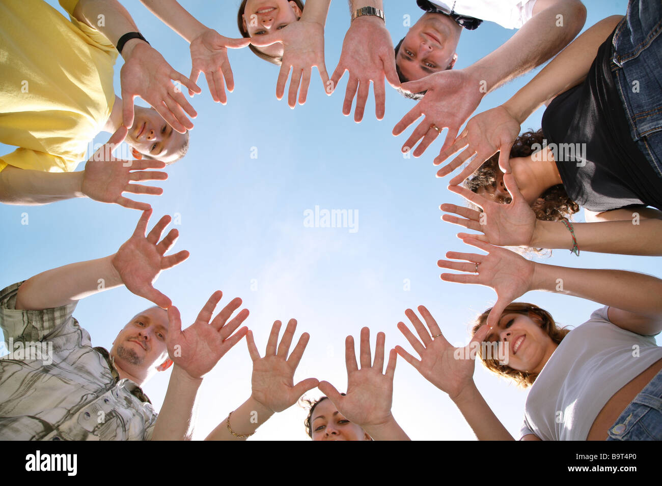 peolple hands circle Stock Photo - Alamy