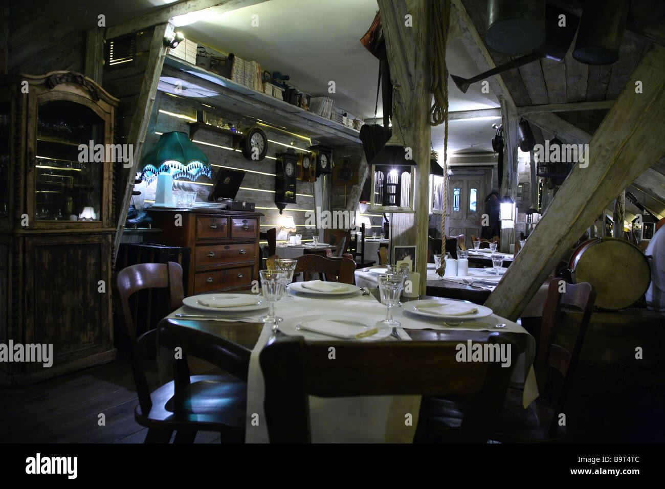 restaurant in old-fashioned style Stock Photo - Alamy