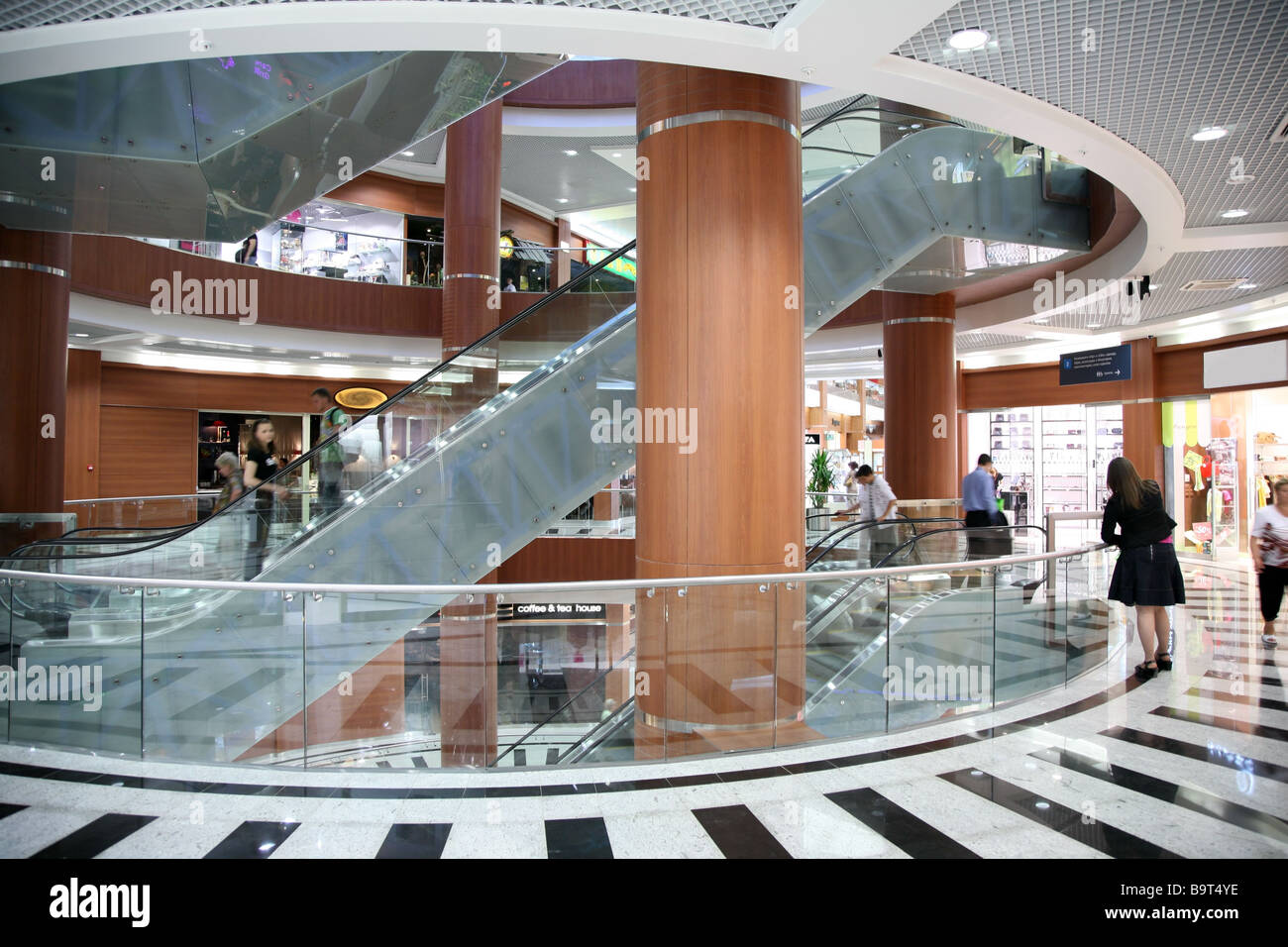 escalator in the trade center Stock Photo - Alamy