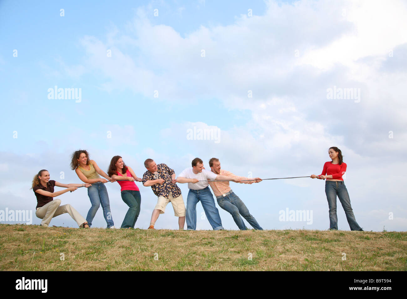 Winning tug war team hi-res stock photography and images - Alamy