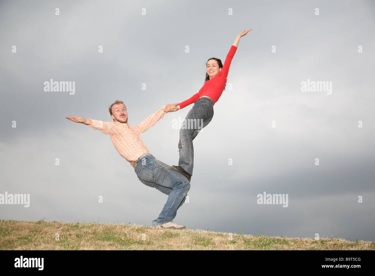 man and woman are entertained Stock Photo - Alamy