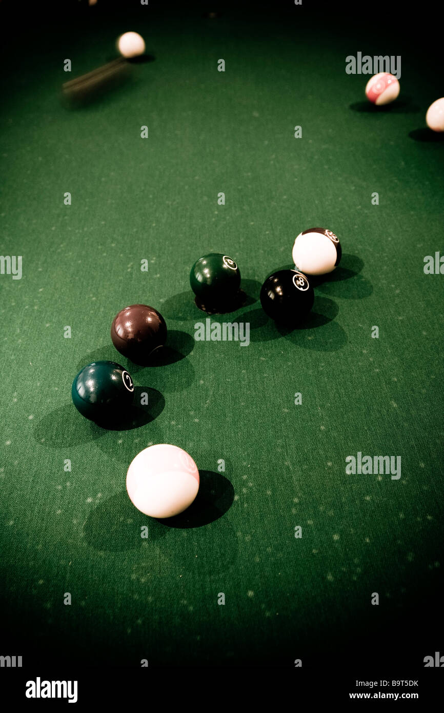 Vintage billiards game Stock Photo - Alamy