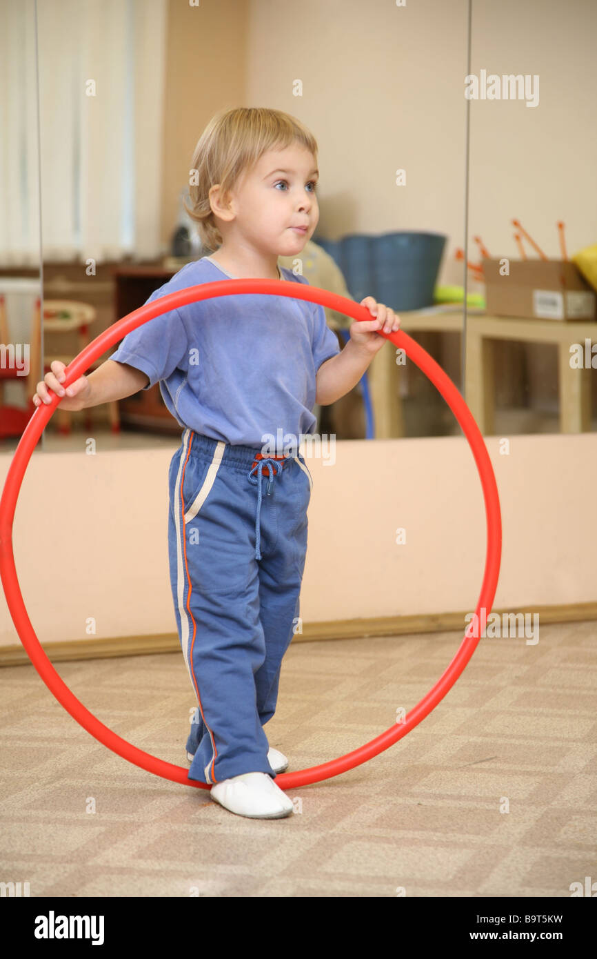 little girl and hoop Stock Photo - Alamy