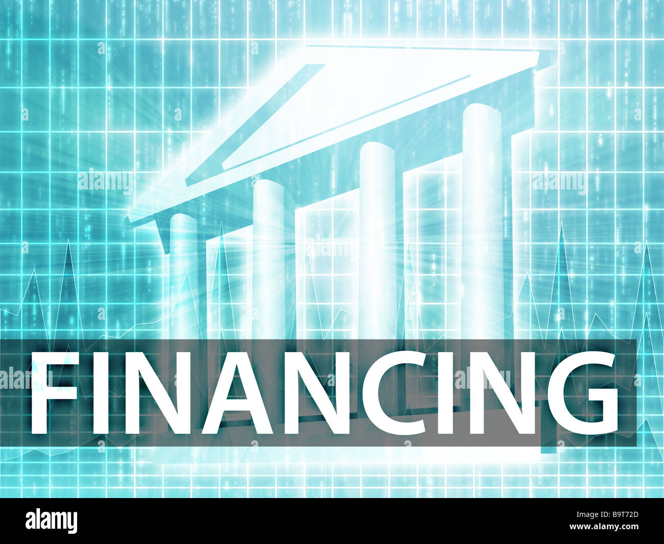 Financing illustration financial diagram with bank building Stock Photo ...