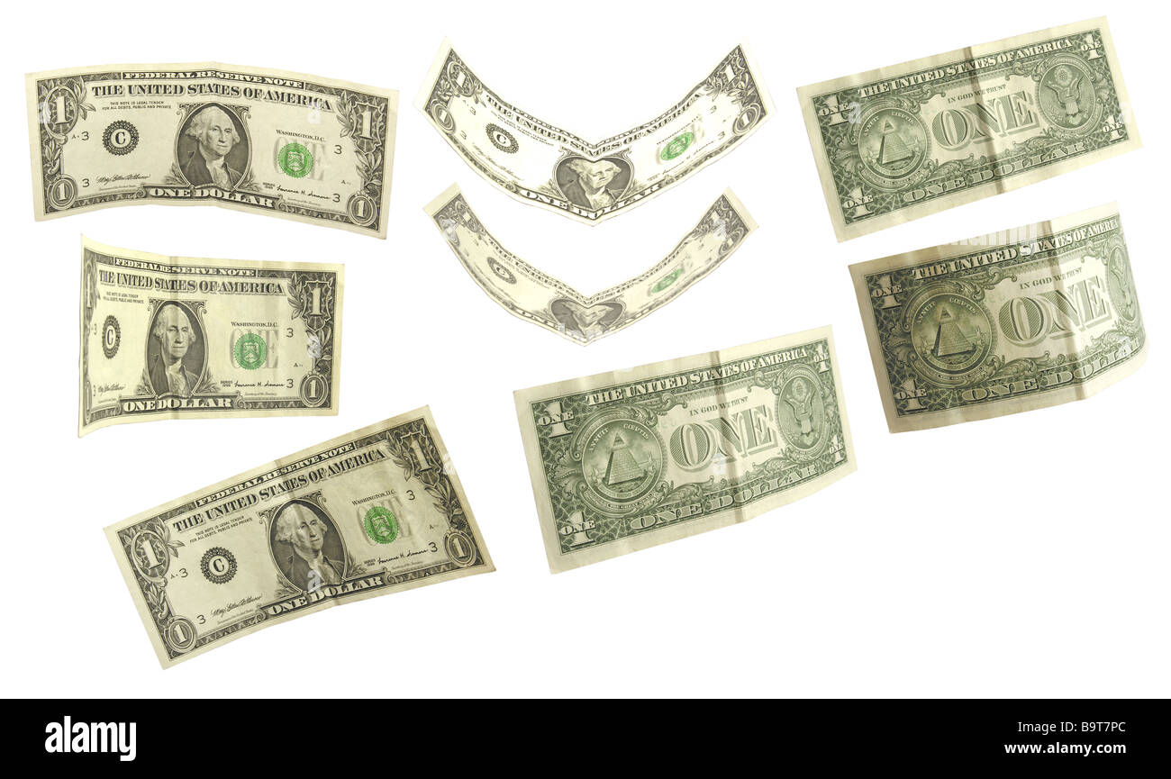 set of one dollars Stock Photo - Alamy