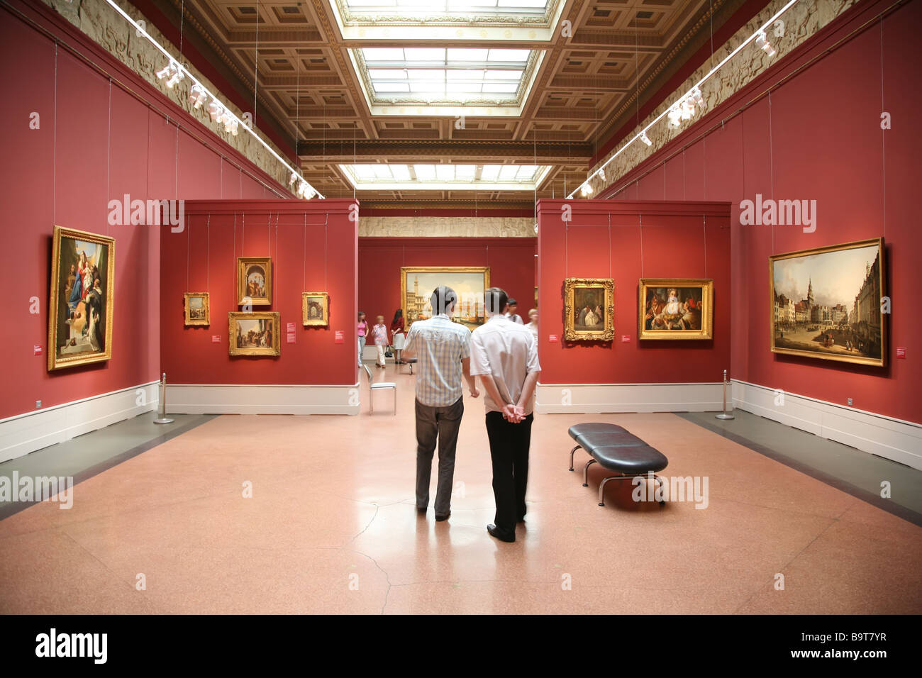 visitors in the museum Stock Photo - Alamy