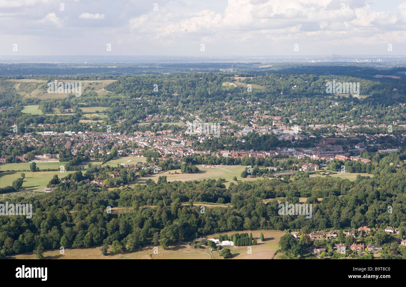 Surrey woodland trees aerial hi-res stock photography and images - Alamy