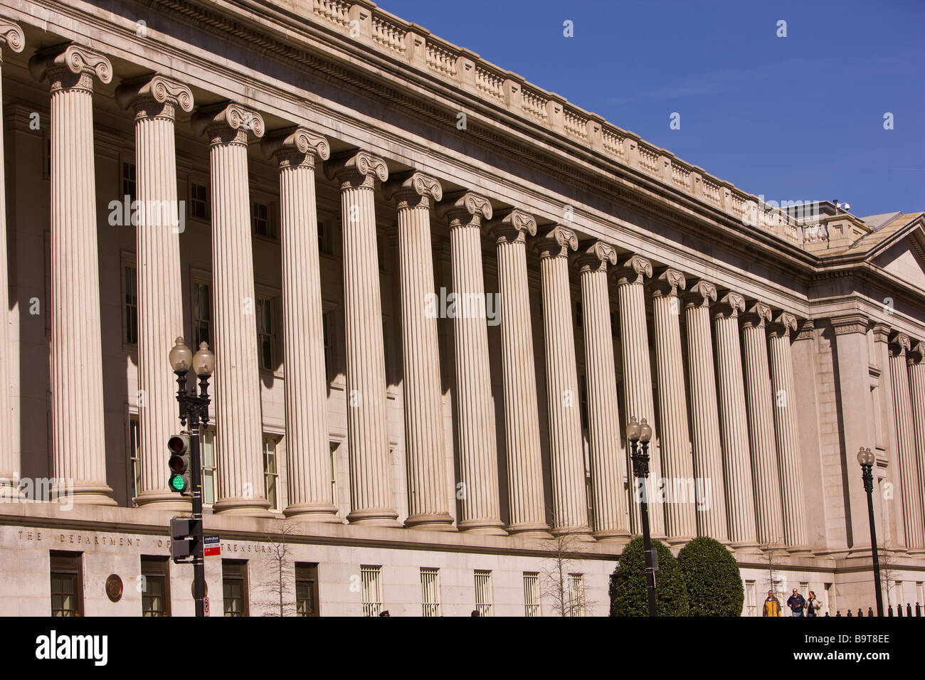 WASHINGTON DC USA Columns of the United States Treasury building Stock ...