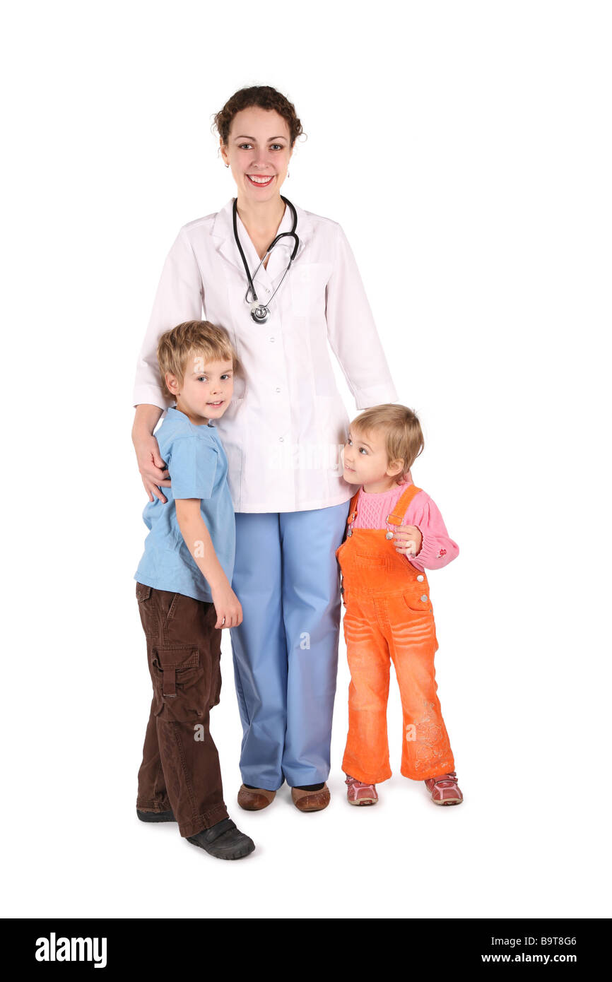 doctor with children Stock Photo - Alamy