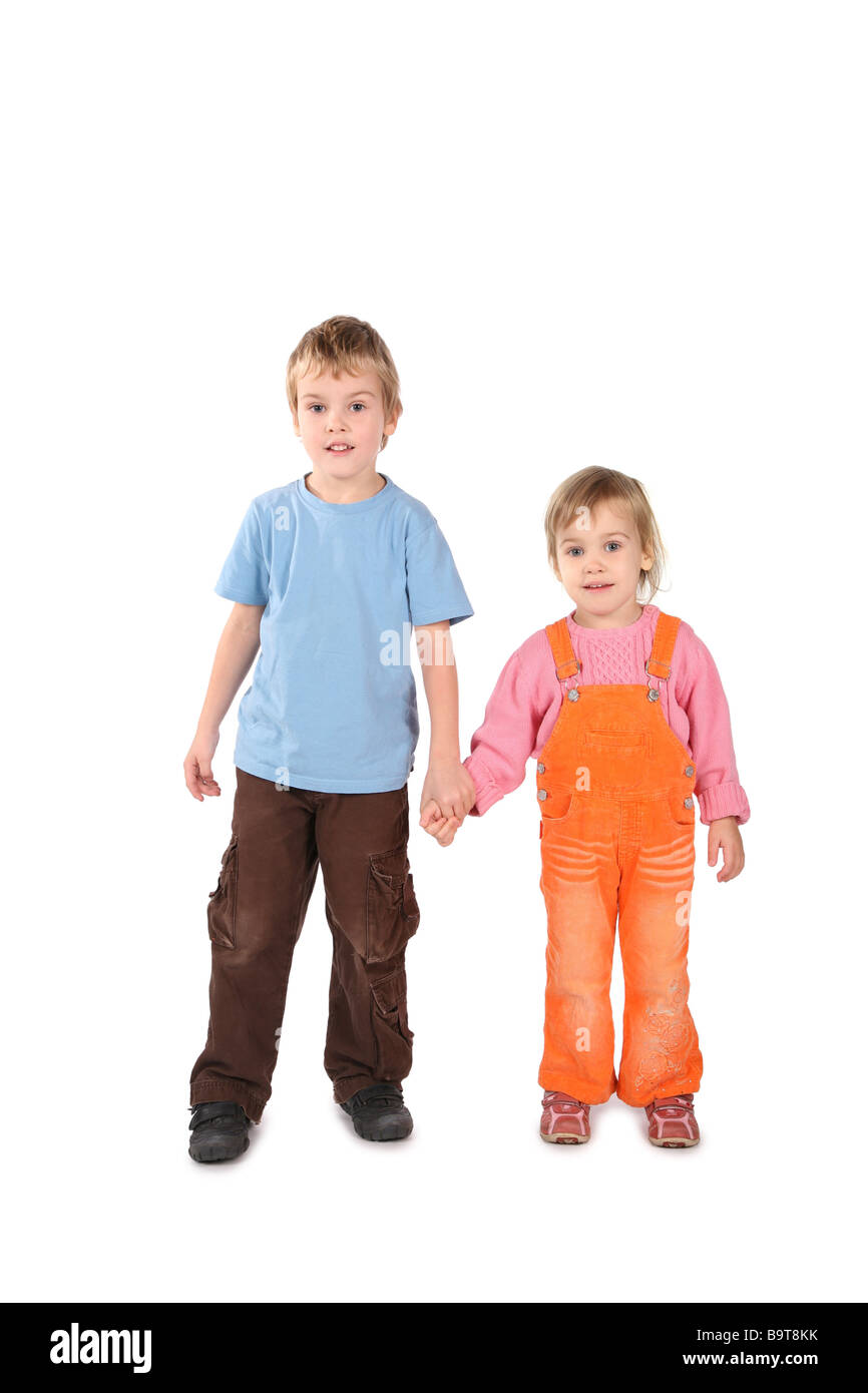 brother with sister stands Stock Photo - Alamy