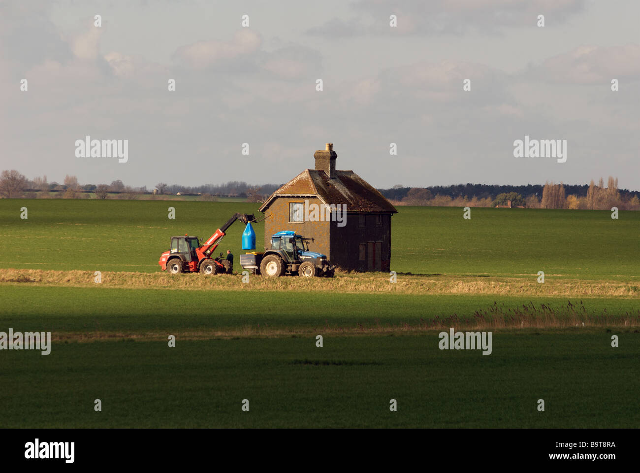 Disused farm house, Felixstowe Ferry, Suffolk, UK Stock Photo - Alamy