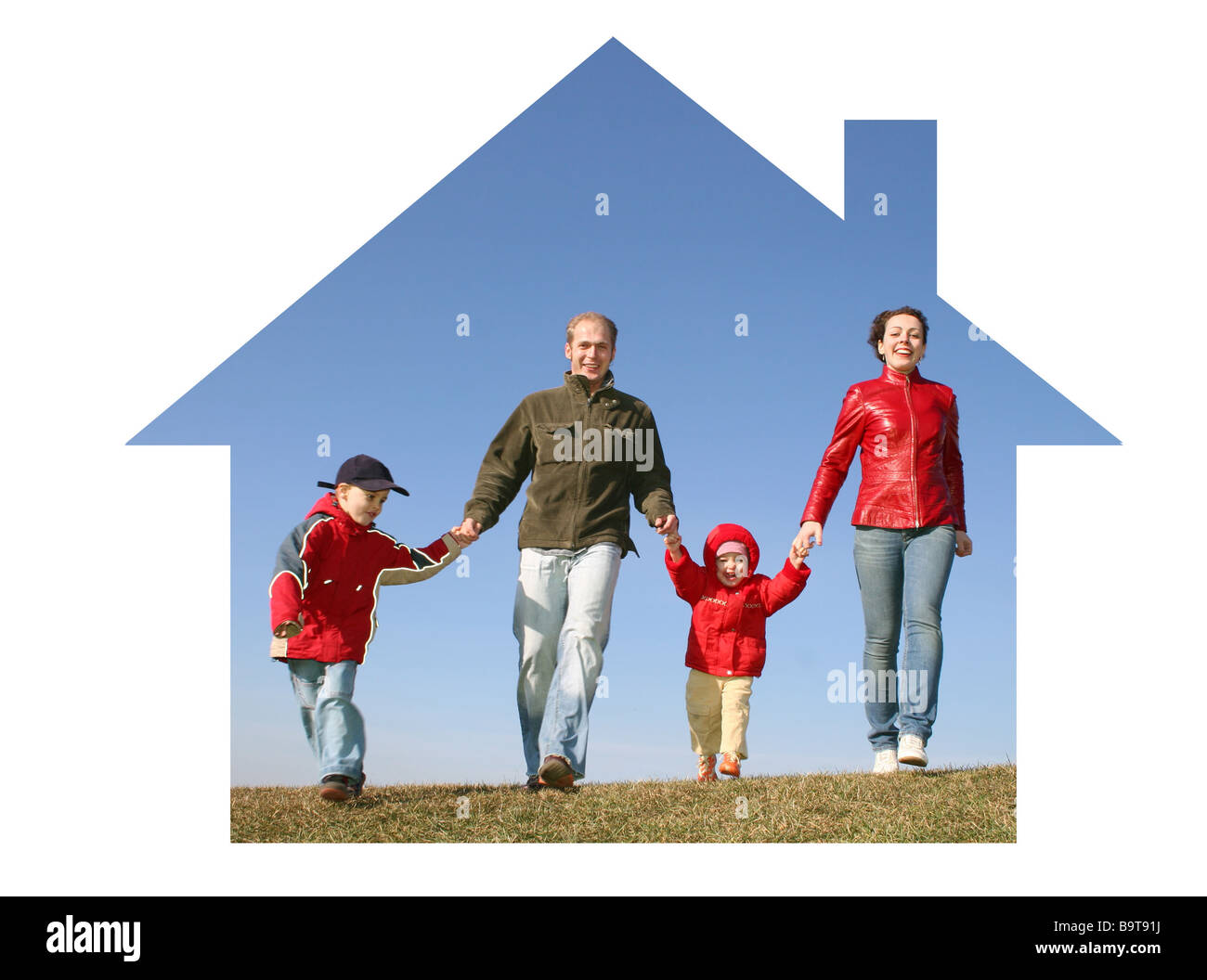 Family Of Four In Dream House Stock Photo Alamy family-of-four-in-dream-house-stock-photo-alamy