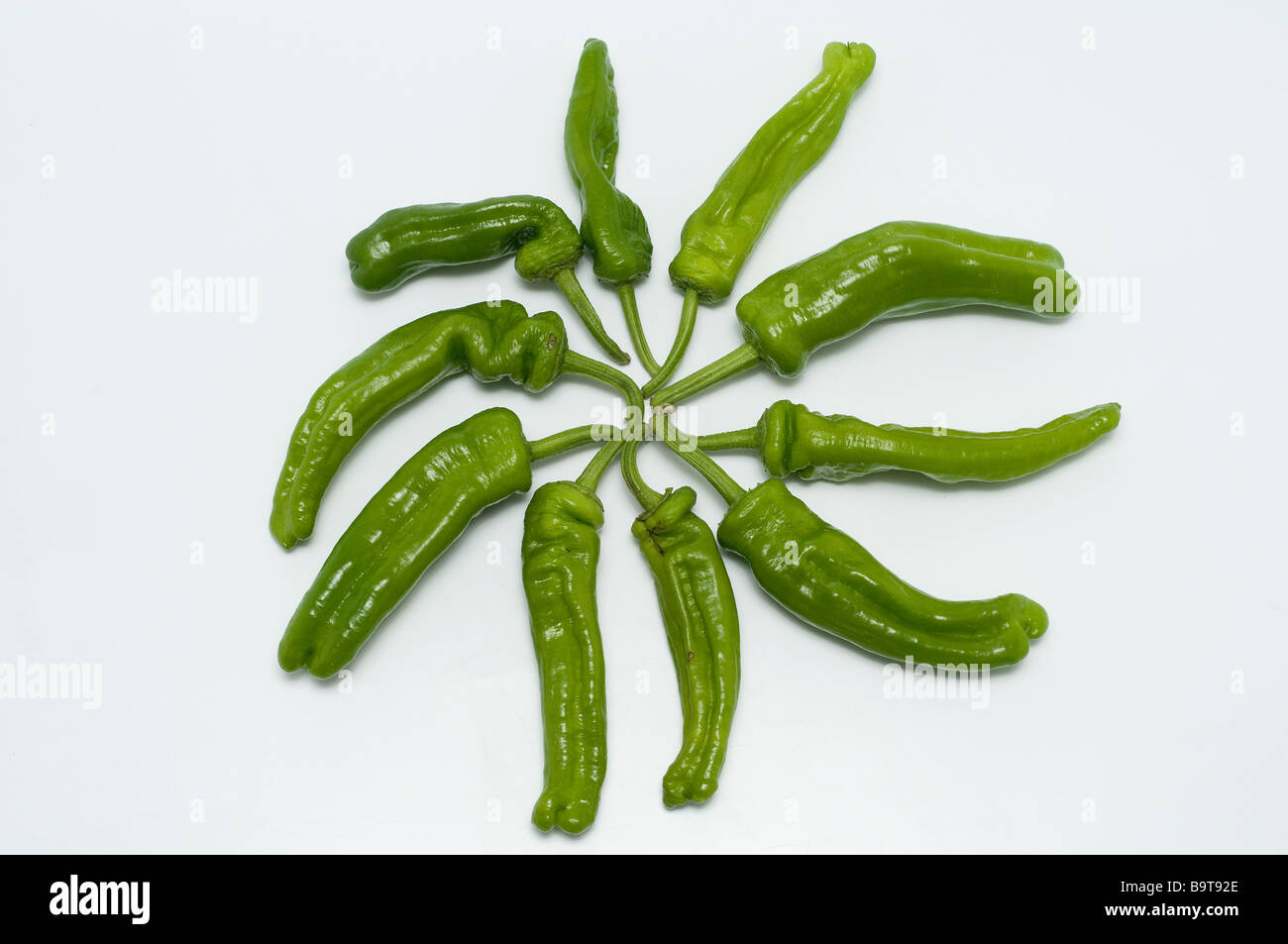 some sweet green peppers Stock Photo - Alamy