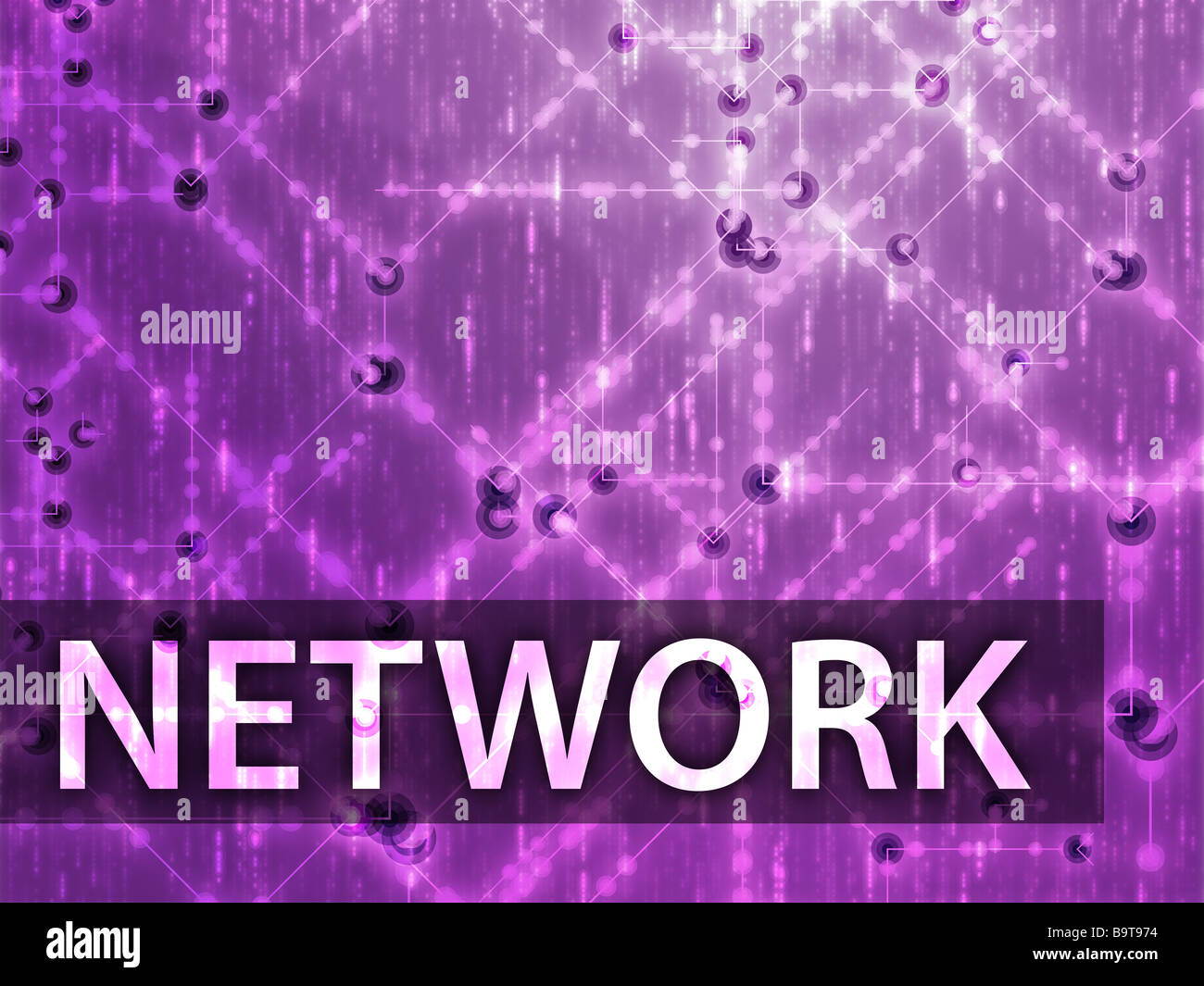 Network illustration showing information structures and connections ...