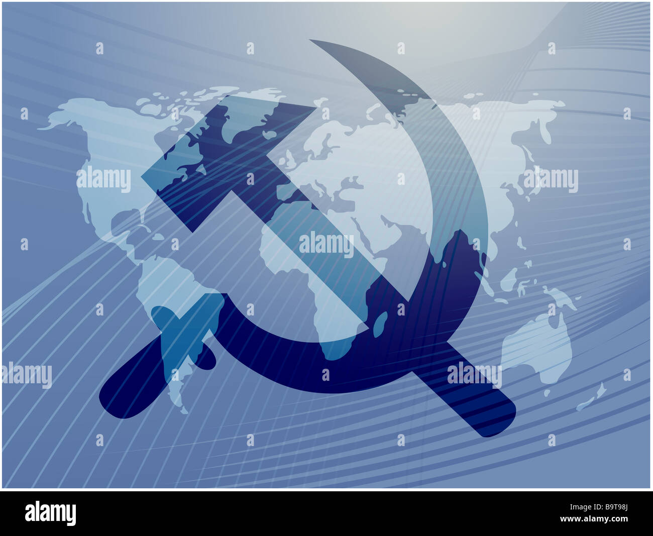 Soviet USSR hammer and sickle political symbol Stock Photo - Alamy