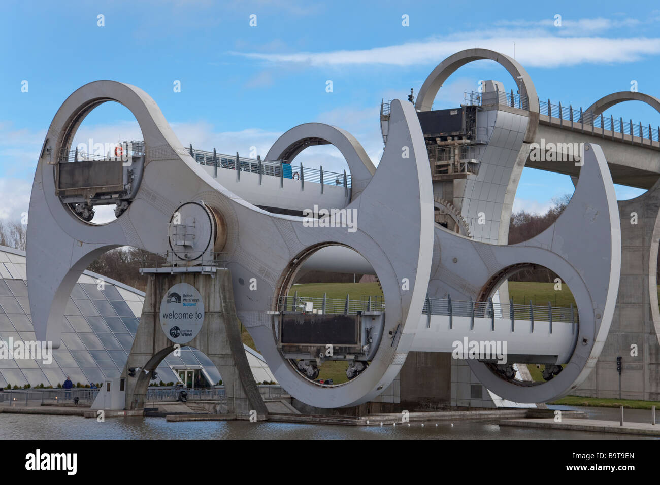 The Falkirk Wheel rotating Stock Photo - Alamy