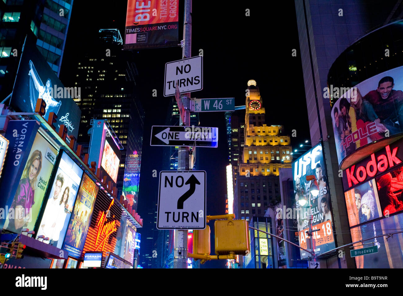 Road Signs on Times Square, New York City, USA Stock Photo - Alamy