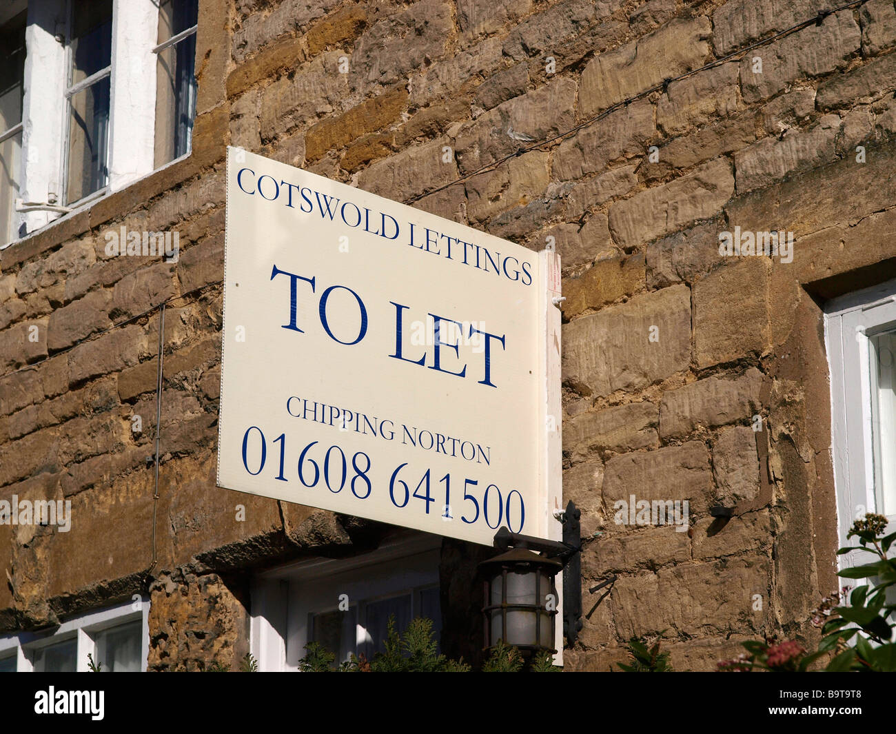 To let sign Stow On the Wold Cotswolds Gloucestershire England UK Stock ...