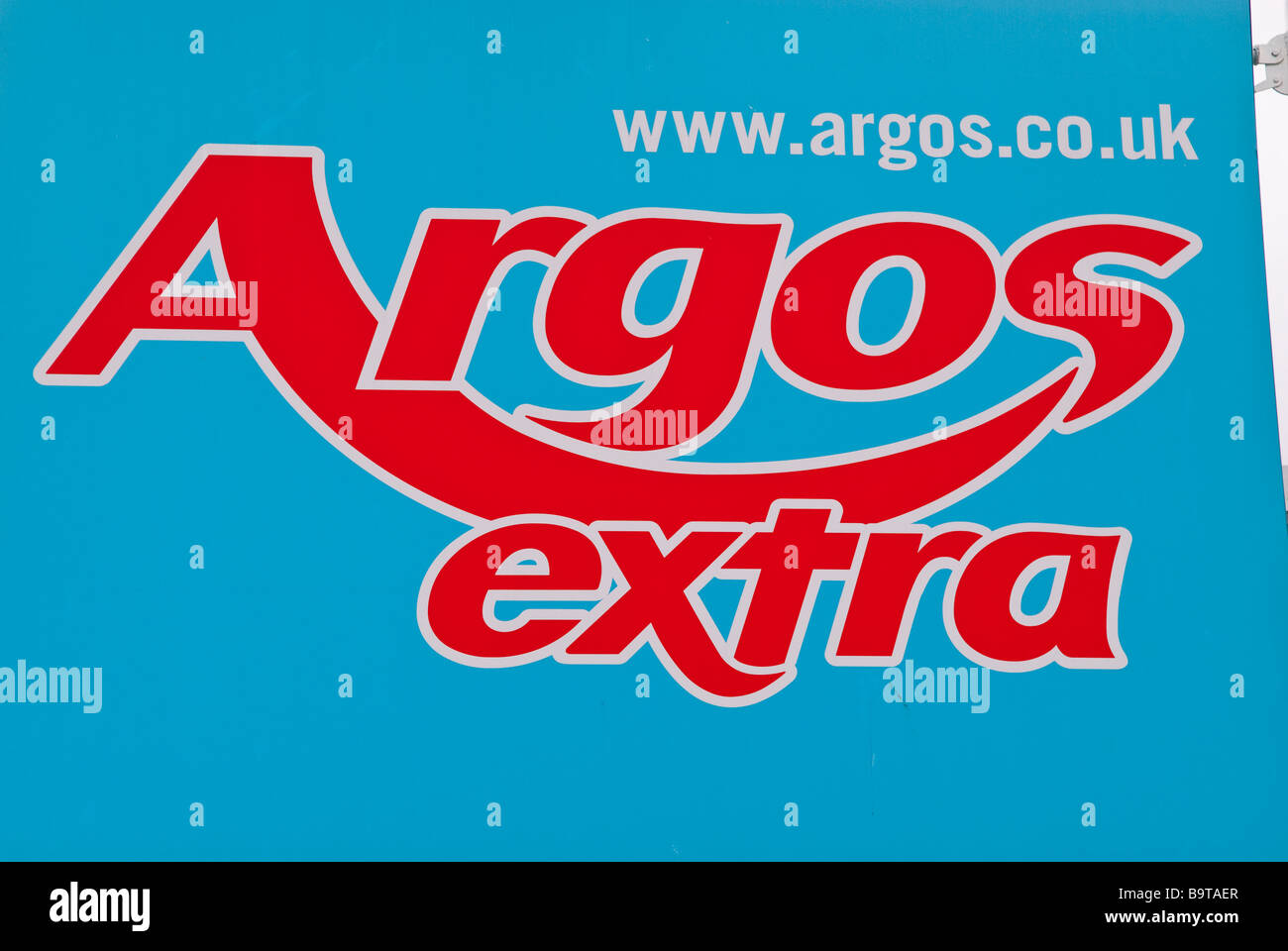 A sign outside an Argos extra shop store Stock Photo - Alamy