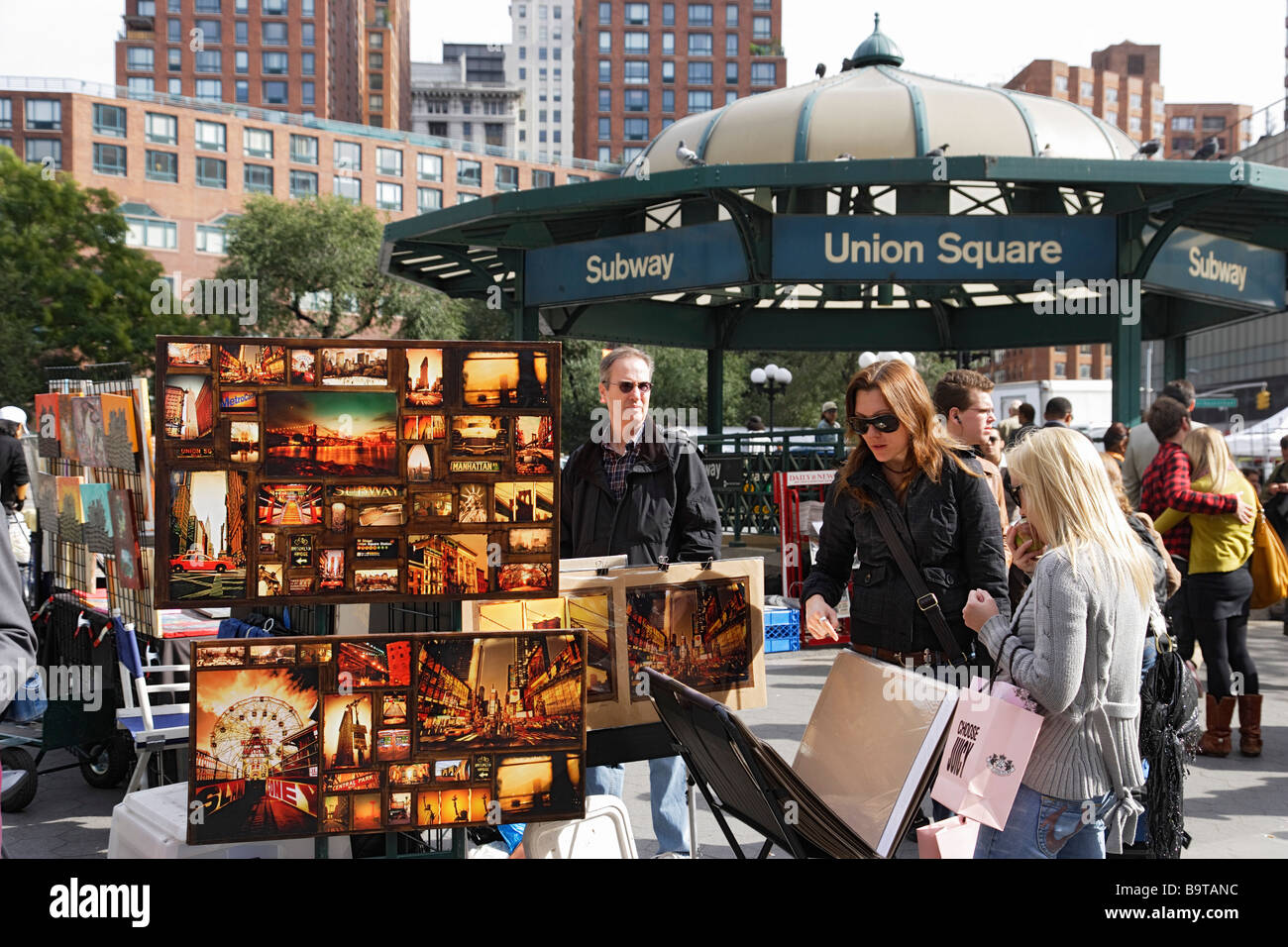 Market at Union Square Manhattan New York City New York USA Stock Photo ...