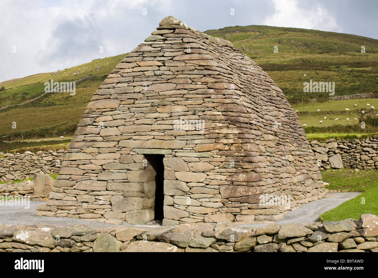 Gallarus Oratory. A detailed view of the famous ancient oratory built ...