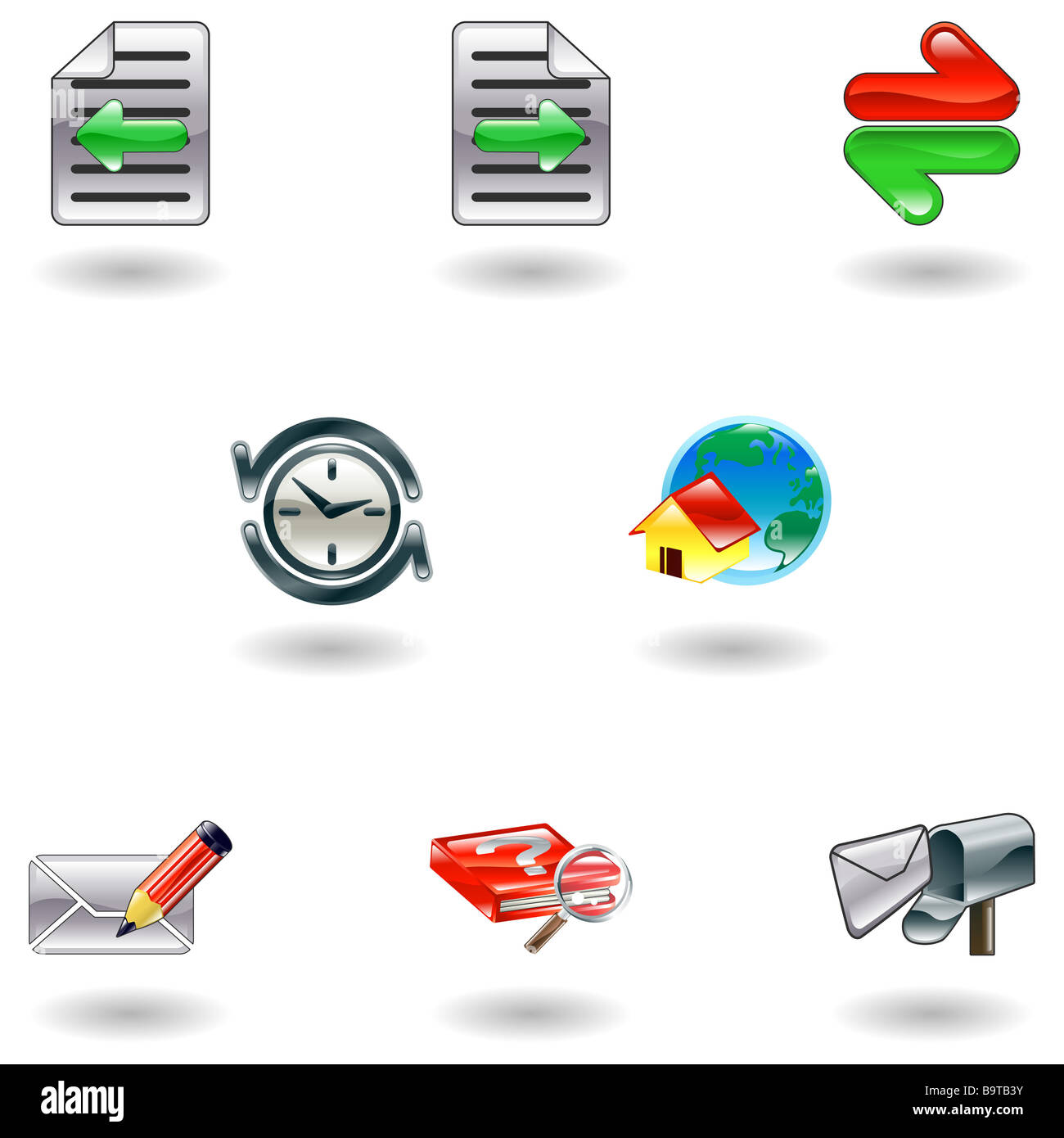 A set of shiny internet browser icons Stock Photo - Alamy