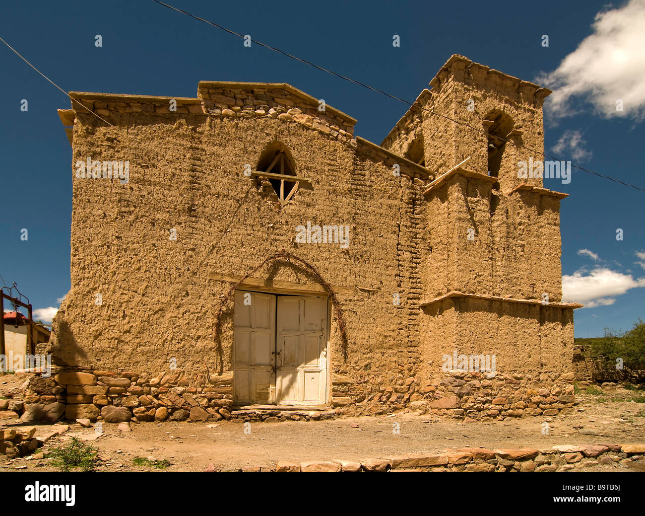Old church adobe Bolivia landscape Stock Photo - Alamy