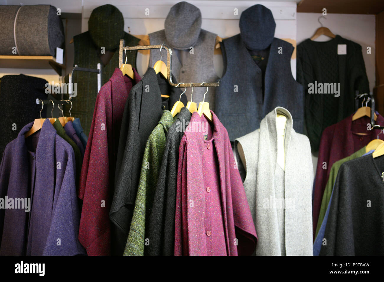 Souvenir shop with traditonal Irish cloths in Ballyshannon, County ...